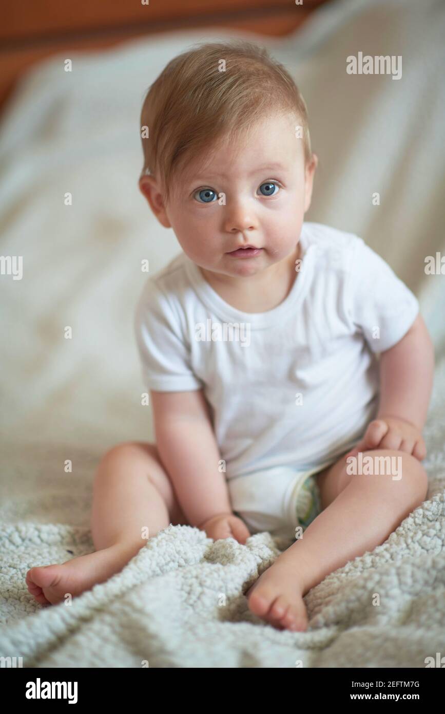 cute little newborn baby smilling Stock Photo - Alamy