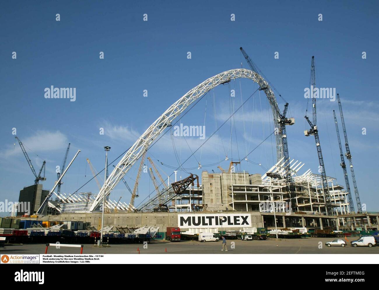 Construction New Wembley Stadium Arch High Resolution Stock Photography ...
