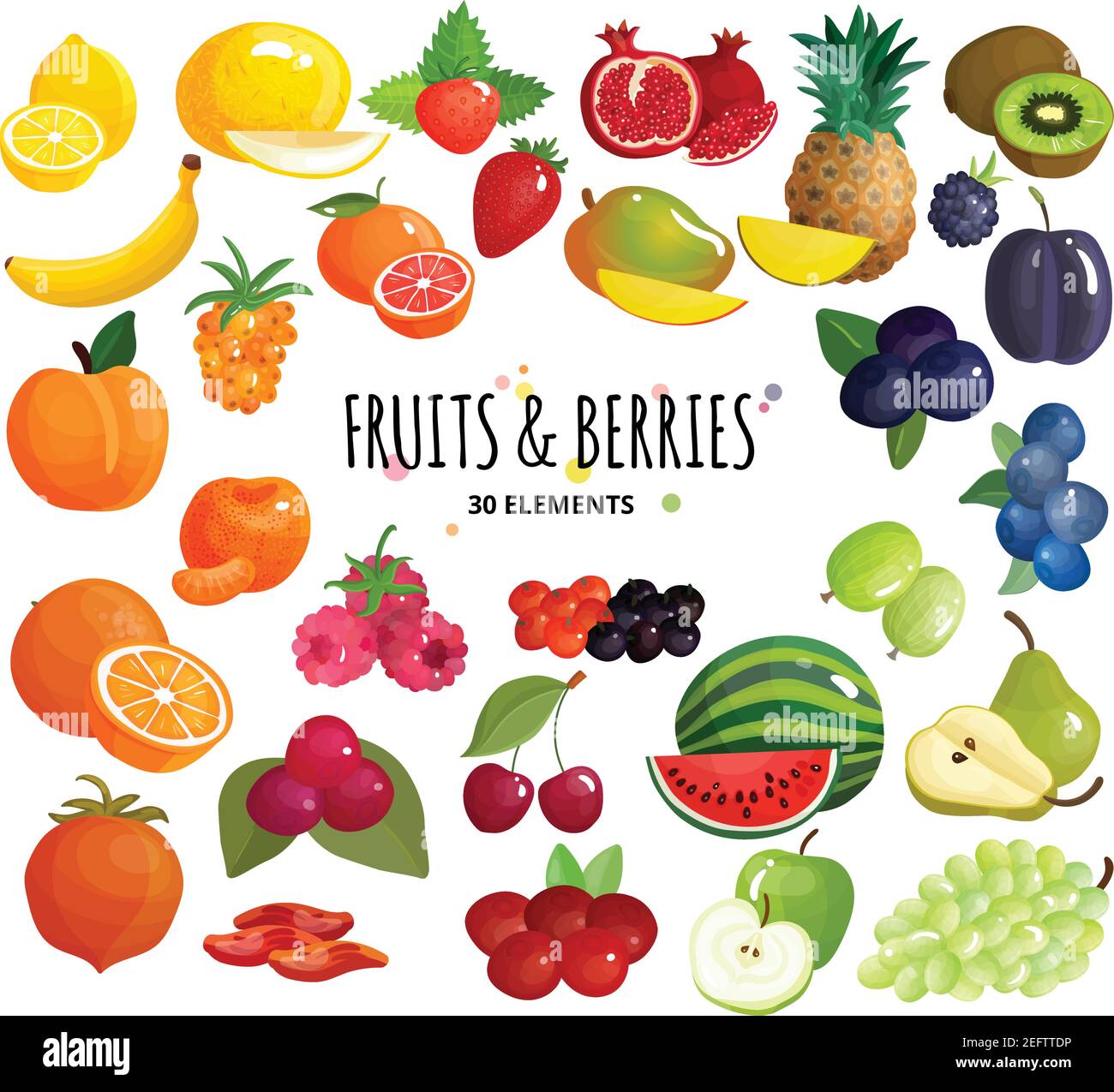 Mediterranean fruits and fresh farmers market berries mix colorful 30 ...