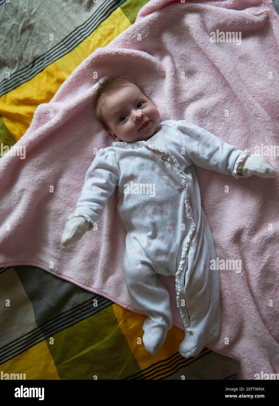 happy newborn little baby smilling Stock Photo - Alamy