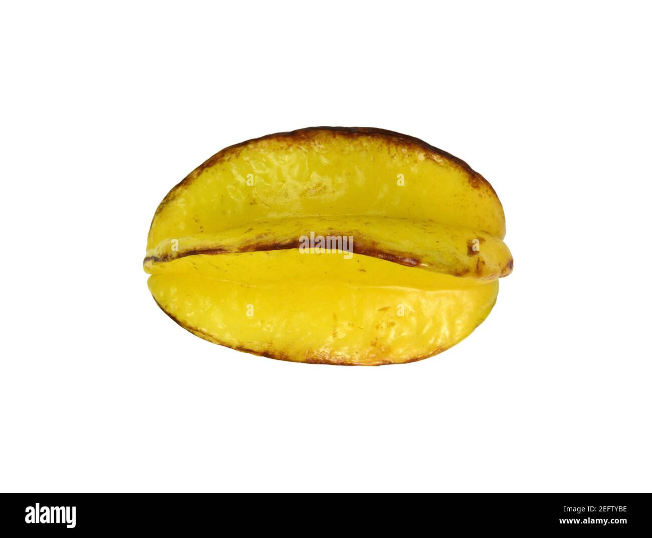 Star shaped slices of carambola fruit isolated on white background ...