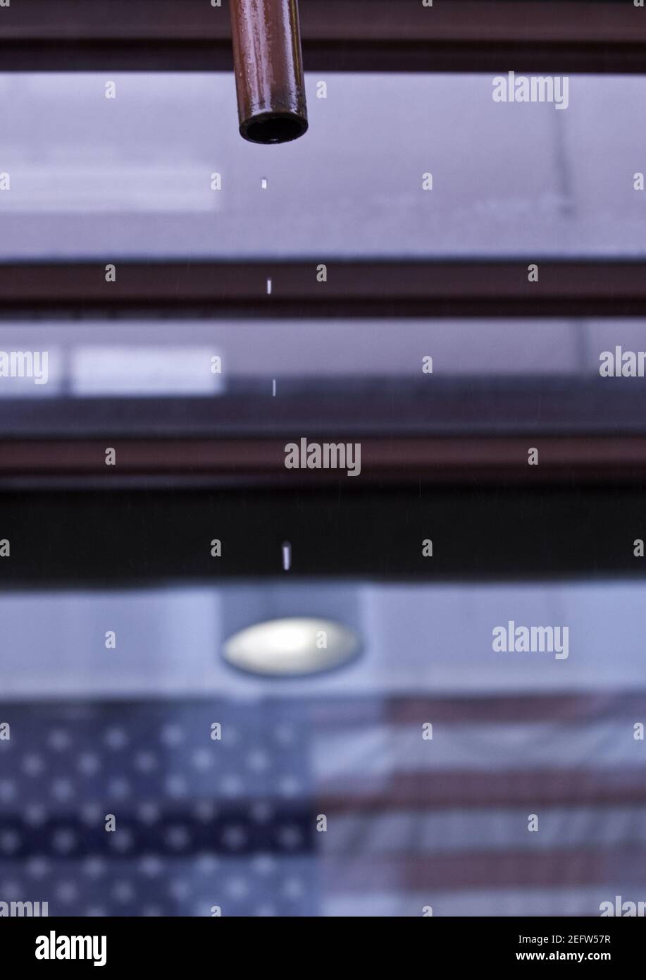 Window reflection on a rainy day Stock Photo - Alamy