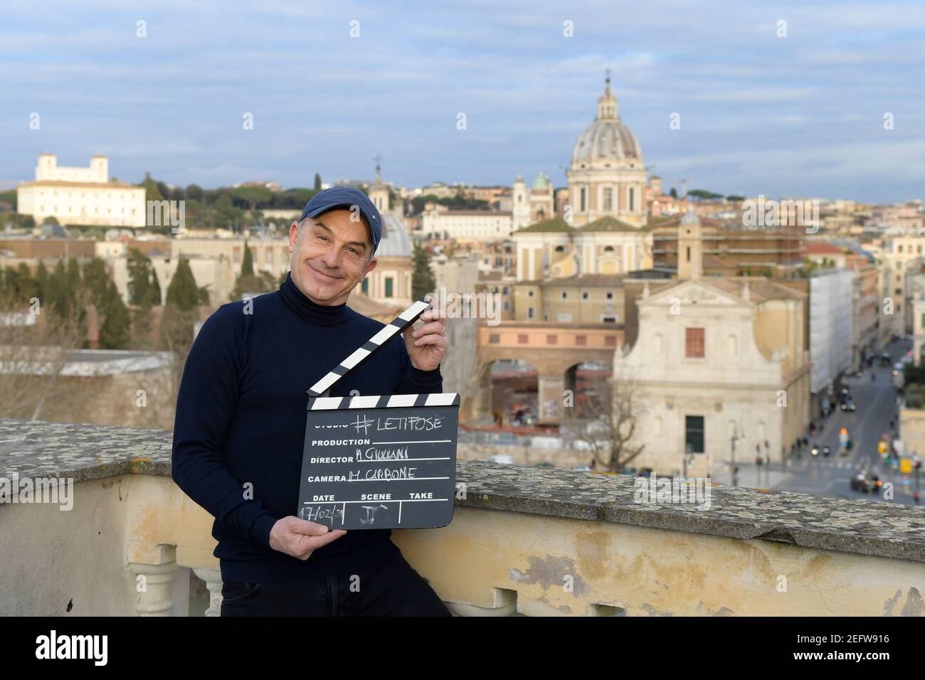 Antonio Giuliani director of the sit-com Le Tifose poses for photos on ...