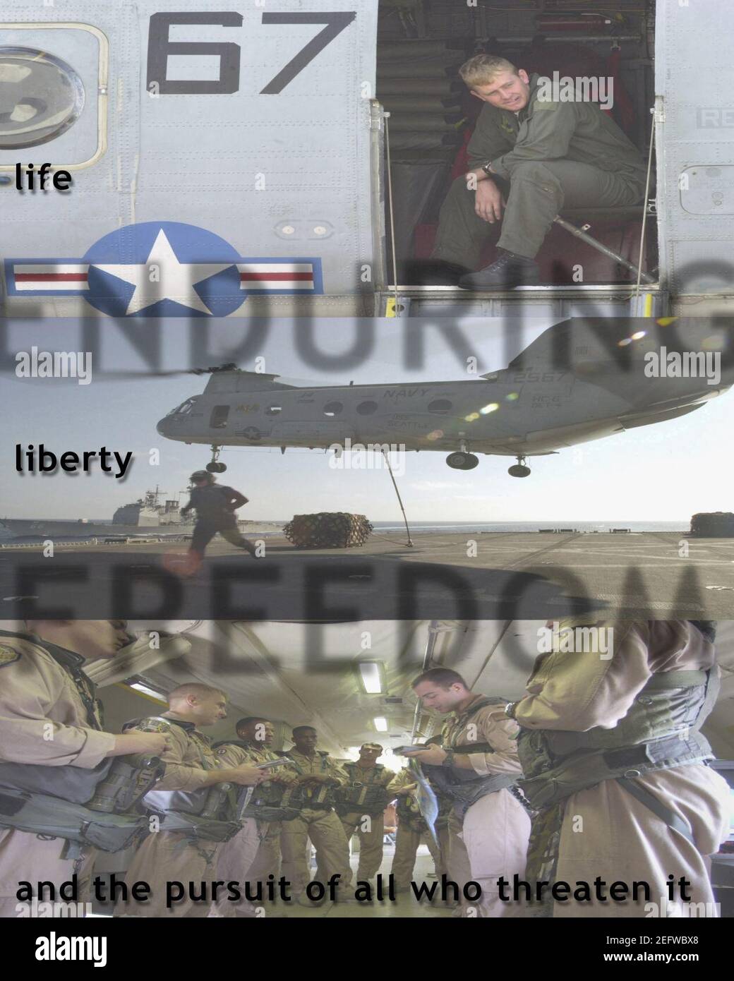 Operation Enduring Freedom. (U.S. Navy layout and design Stock Photo ...