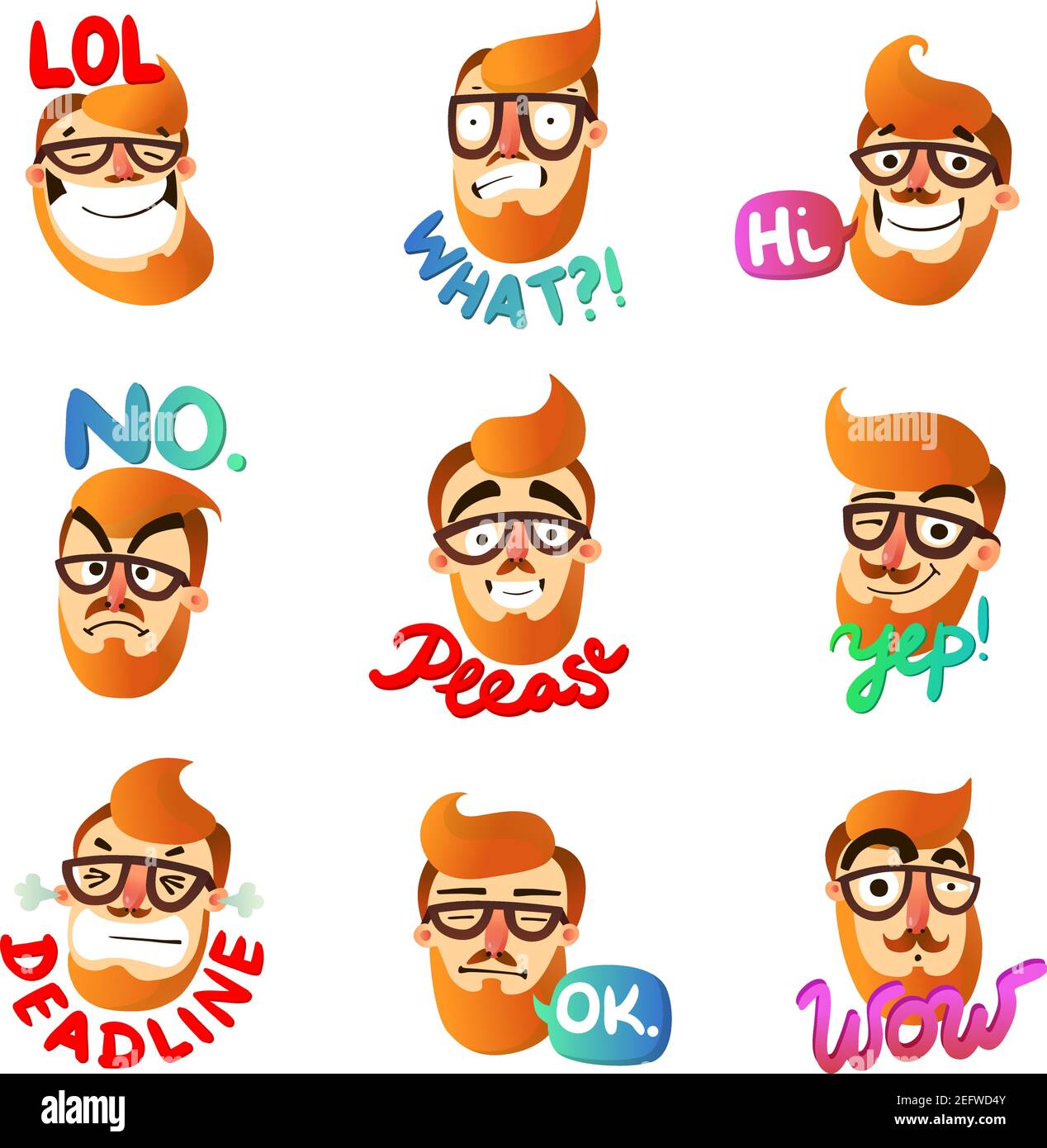 Cartoon surprised man bubble hi-res stock photography and images - Alamy