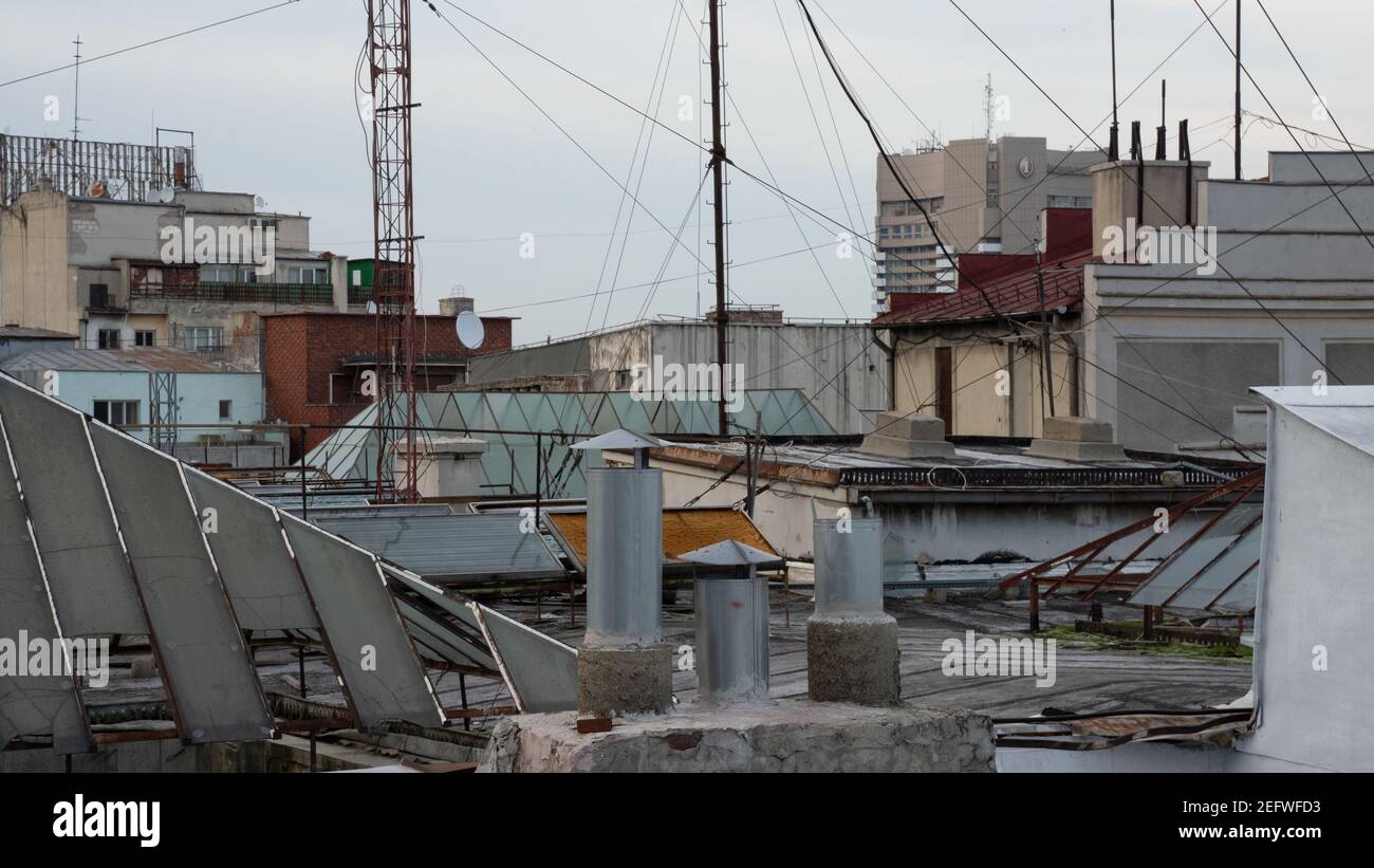 Bucharest roofs hi-res stock photography and images - Alamy