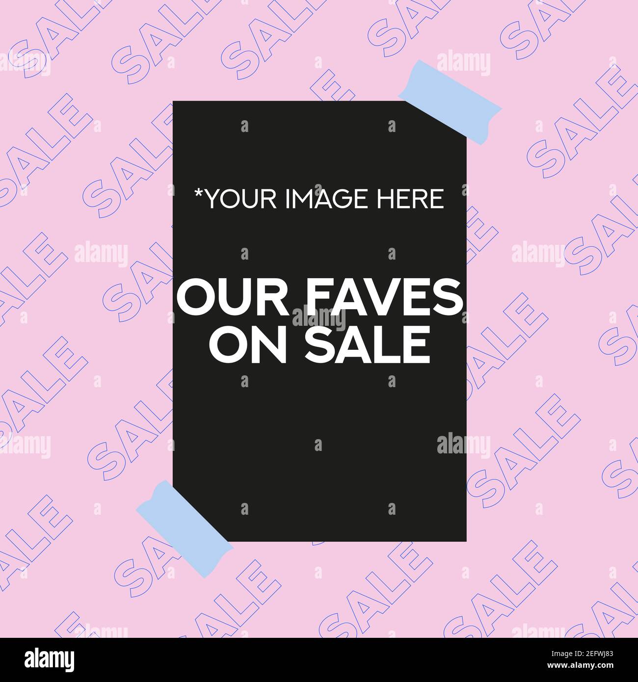 Social media square post on pink background for brands . Vector ...
