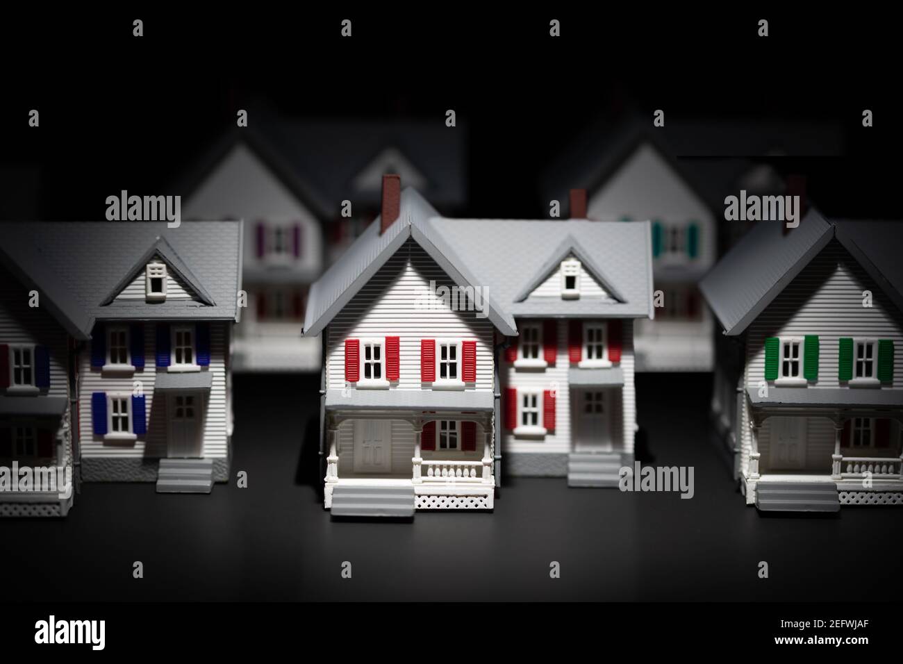 Several small houses hi-res stock photography and images - Alamy