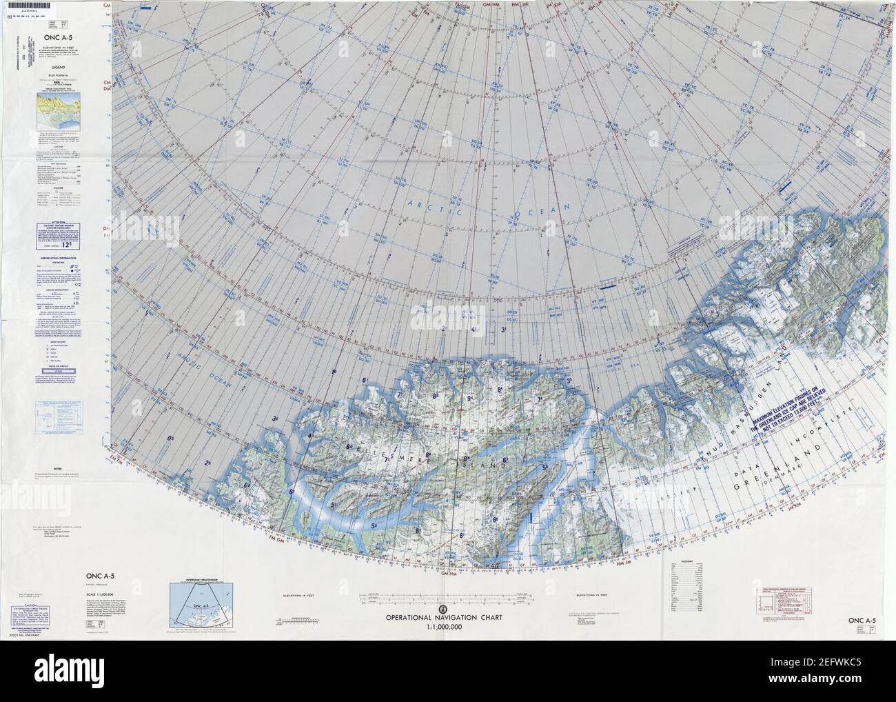 Operational Navigation Chart A-5, 3rd edition Stock Photo - Alamy