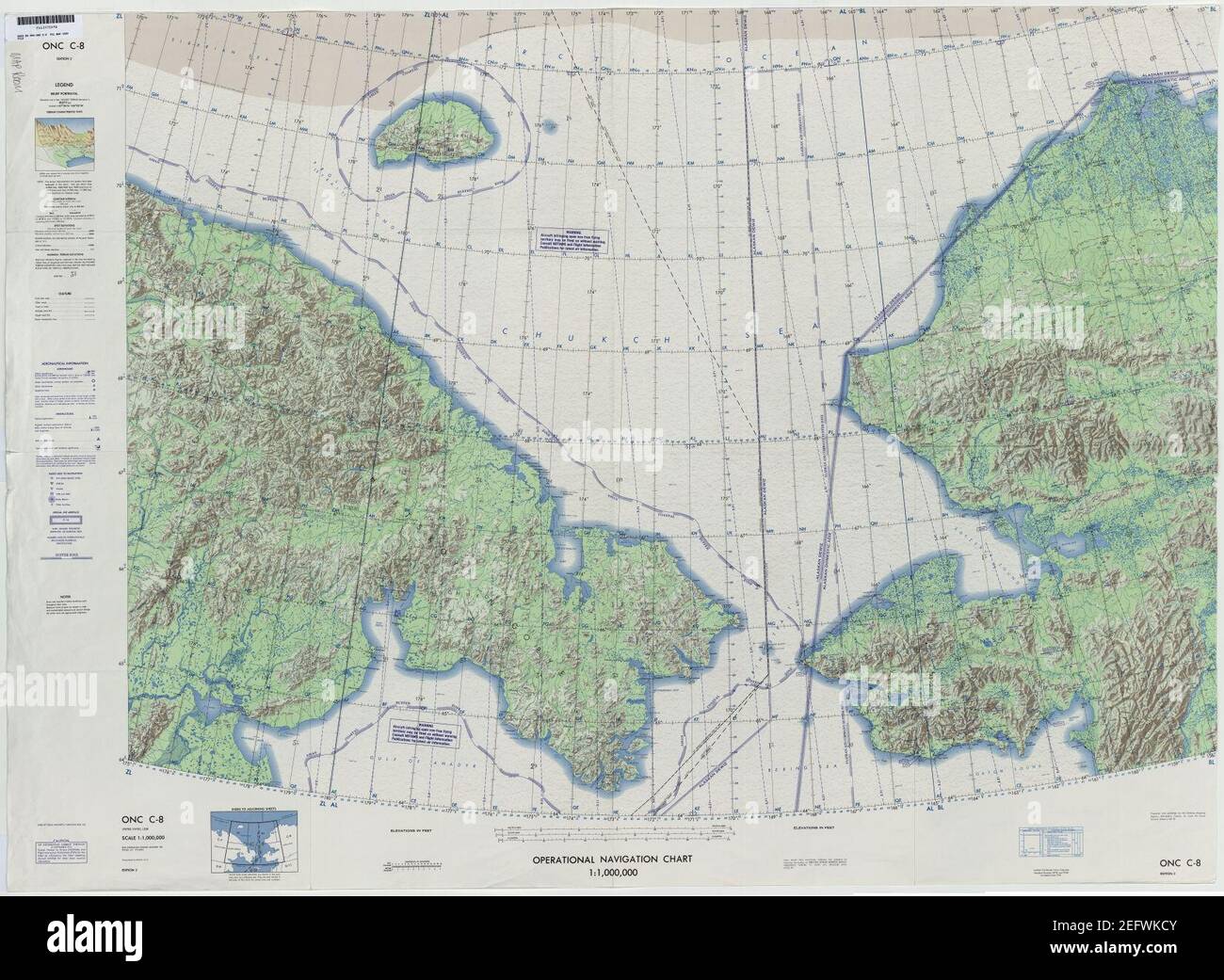Operational Navigation Chart C-8, 2nd edition Stock Photo - Alamy