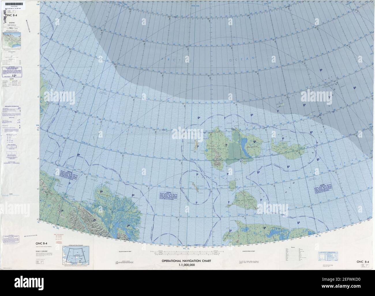 Operational Navigation Chart B-4, 4th edition Stock Photo - Alamy