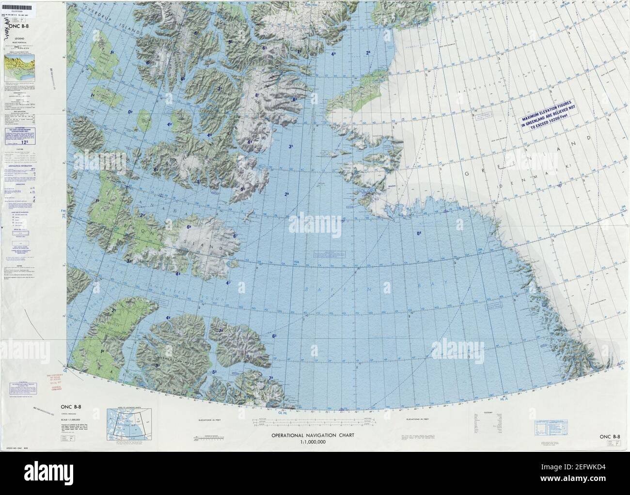 Operational Navigation Chart B-8, 3rd edition Stock Photo - Alamy