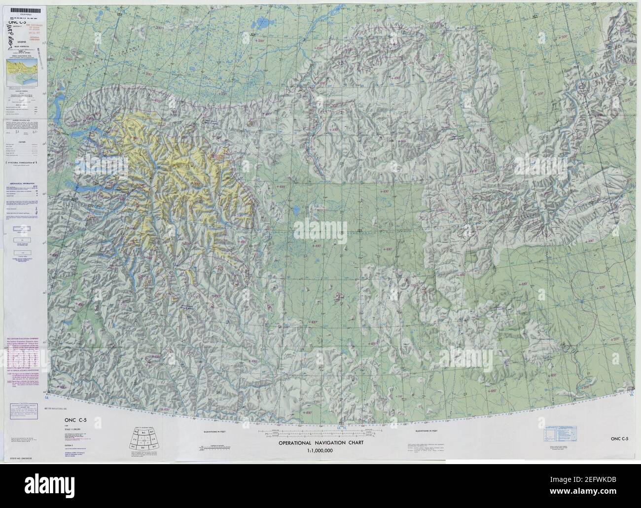 Operational Navigation Chart C-5, 2nd edition Stock Photo - Alamy