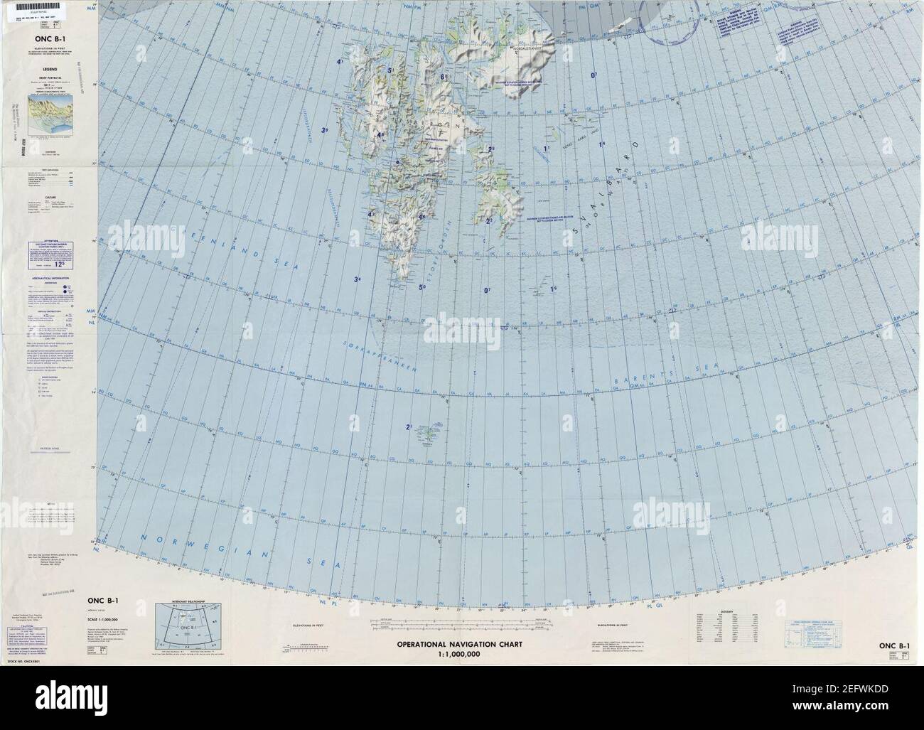 Operational Navigation Chart B-1, 3rd edition Stock Photo - Alamy