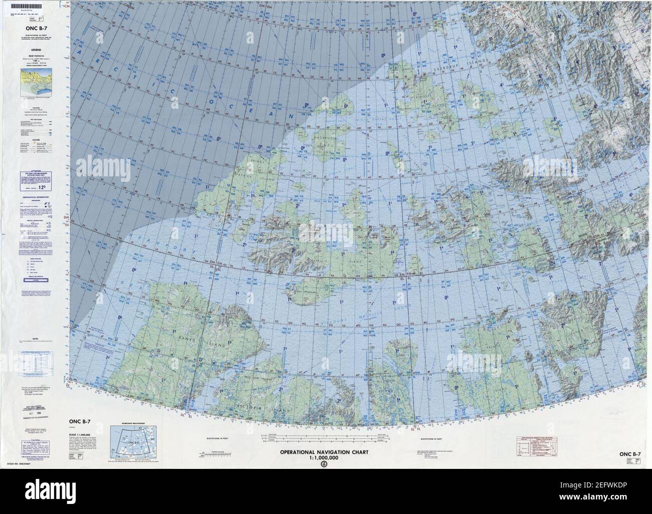 Operational Navigation Chart B-7, 5th edition Stock Photo - Alamy
