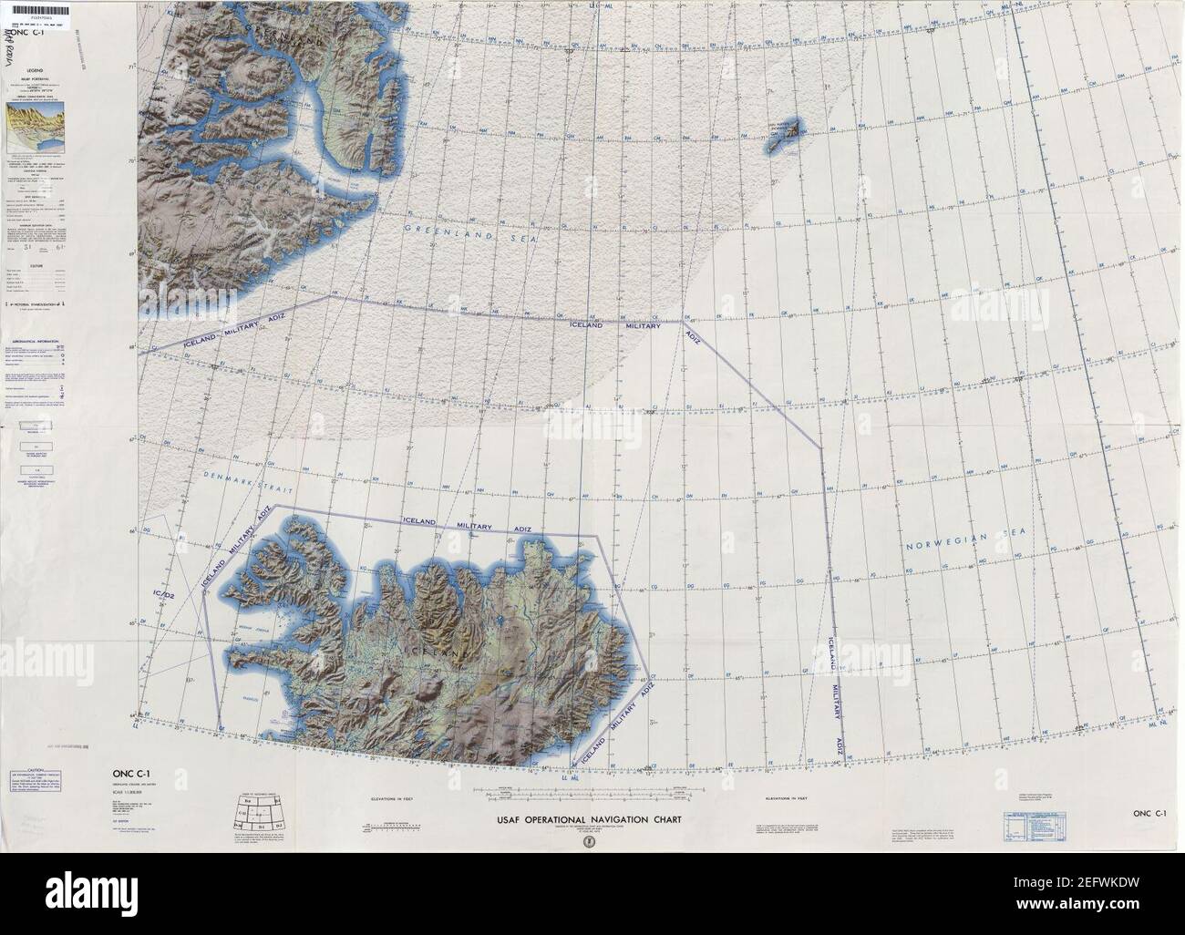 Operational Navigation Chart C-1, 1st edition Stock Photo - Alamy
