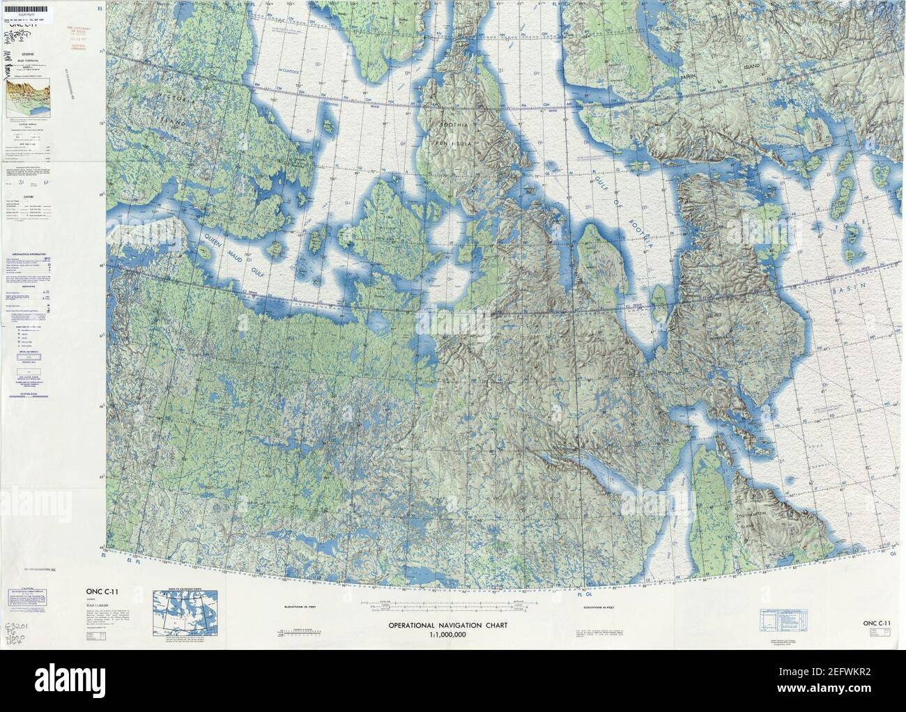 Operational Navigation Chart C-11, 2nd edition Stock Photo - Alamy