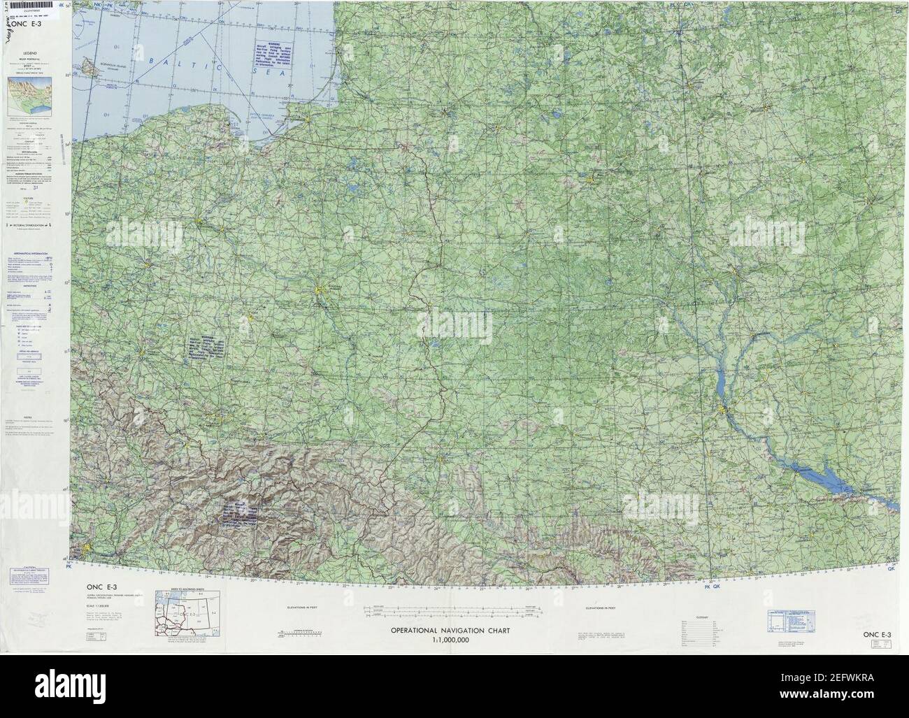 Operational Navigation Chart E-3, 6th edition Stock Photo - Alamy