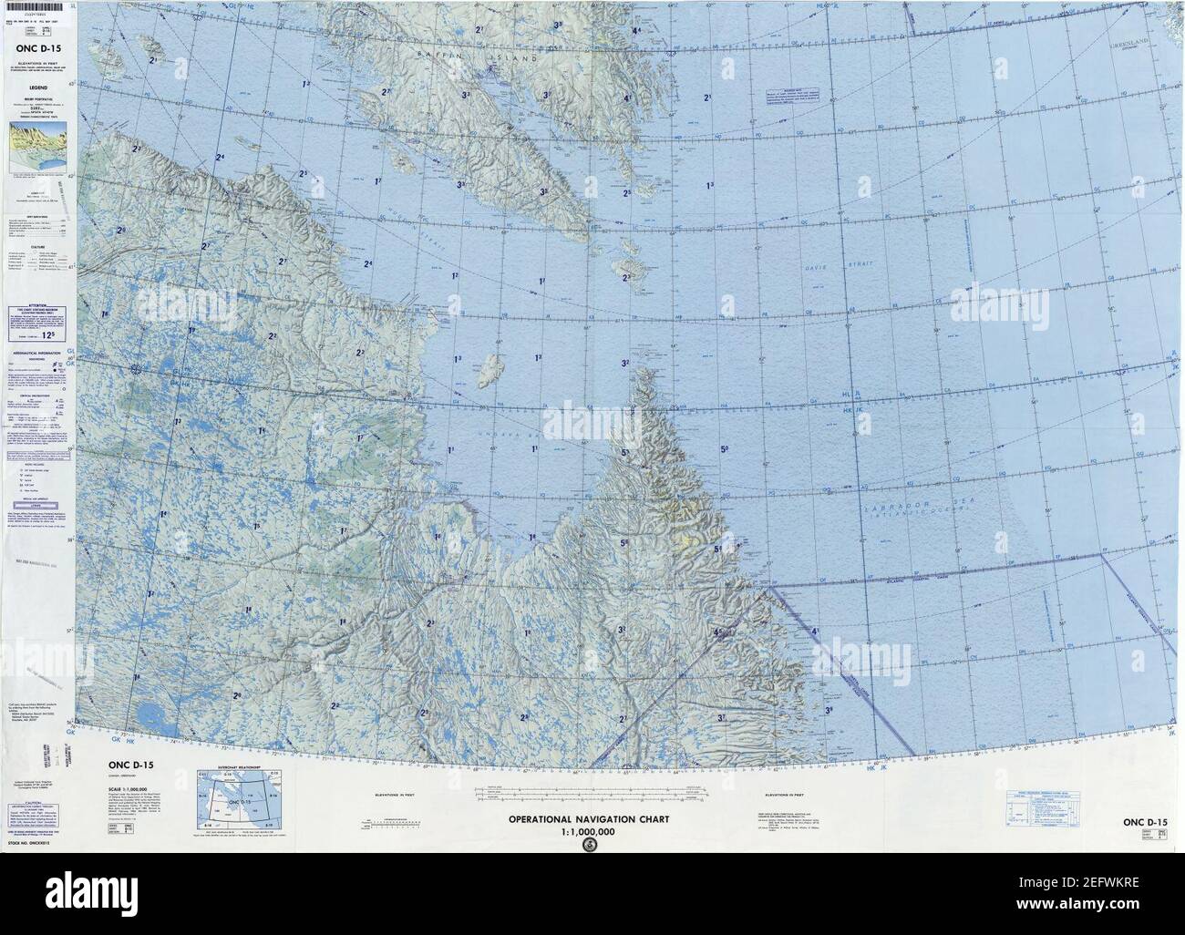 Operational Navigation Chart D-15, 4th edition Stock Photo - Alamy