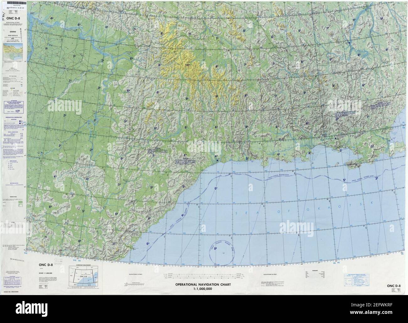 Operational Navigation Chart D-8, 4th edition Stock Photo - Alamy