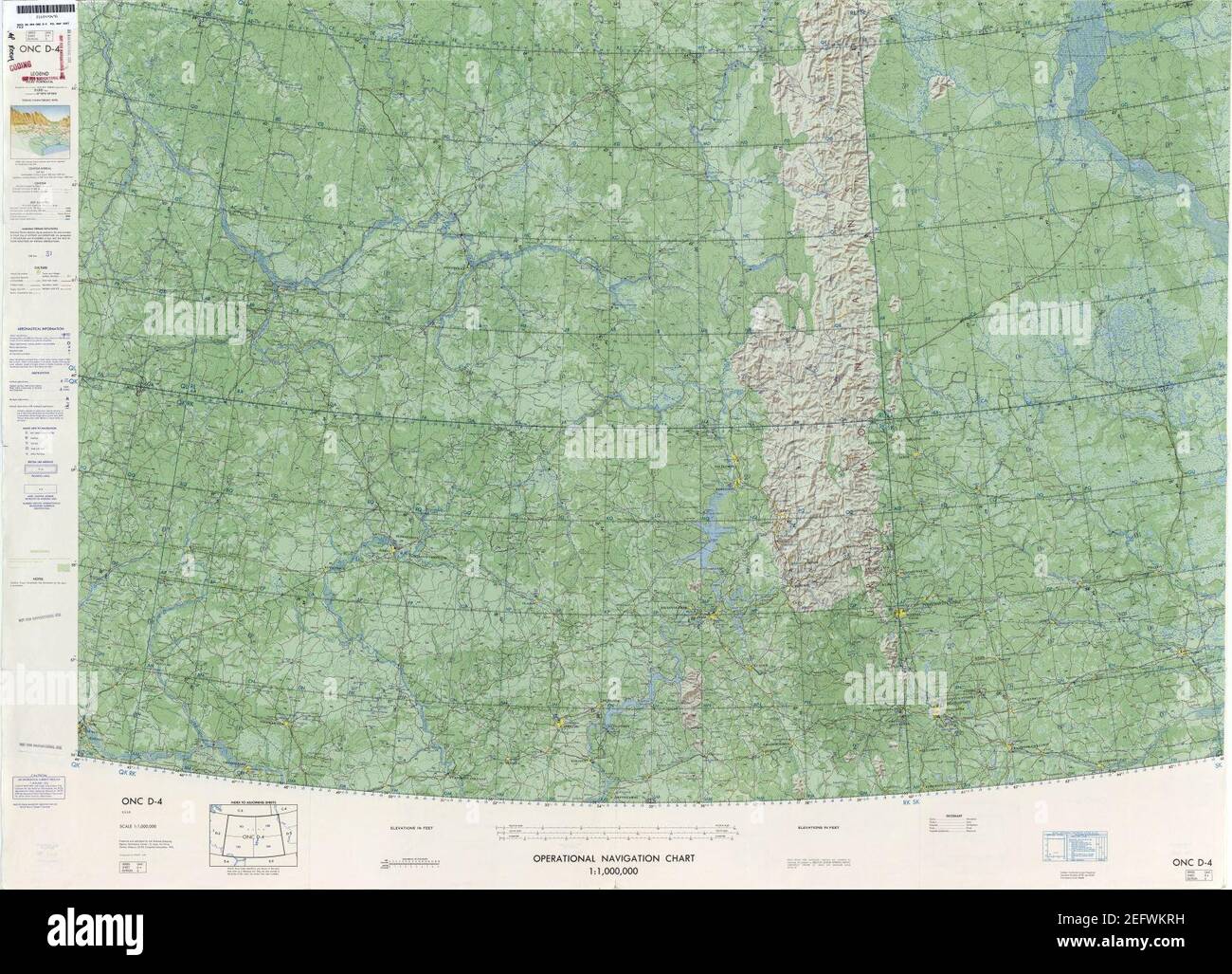 Operational Navigation Chart D-4, 3rd edition Stock Photo - Alamy