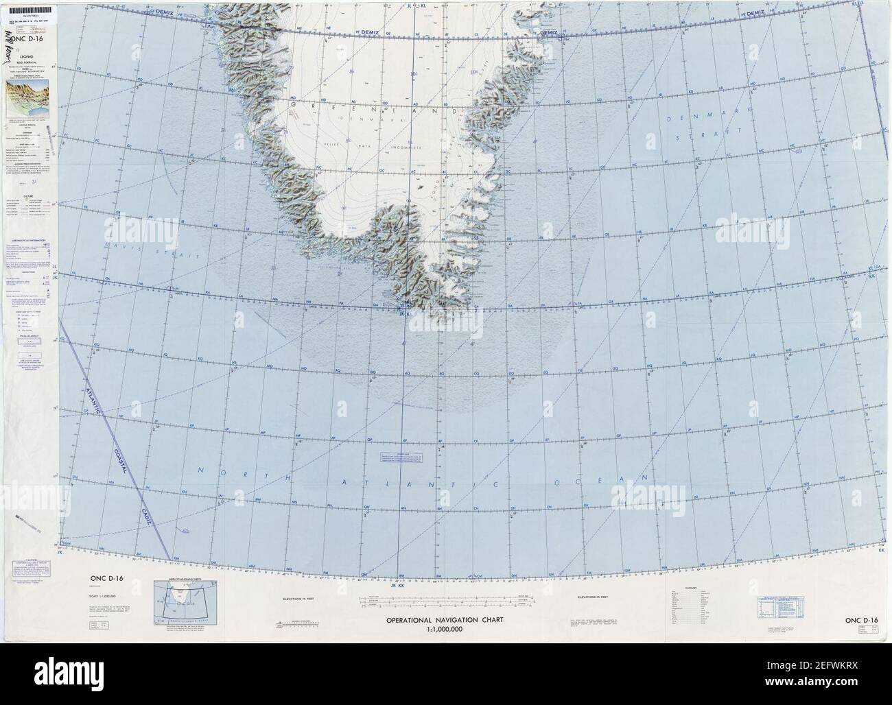 Operational Navigation Chart D-16, 4th edition Stock Photo - Alamy