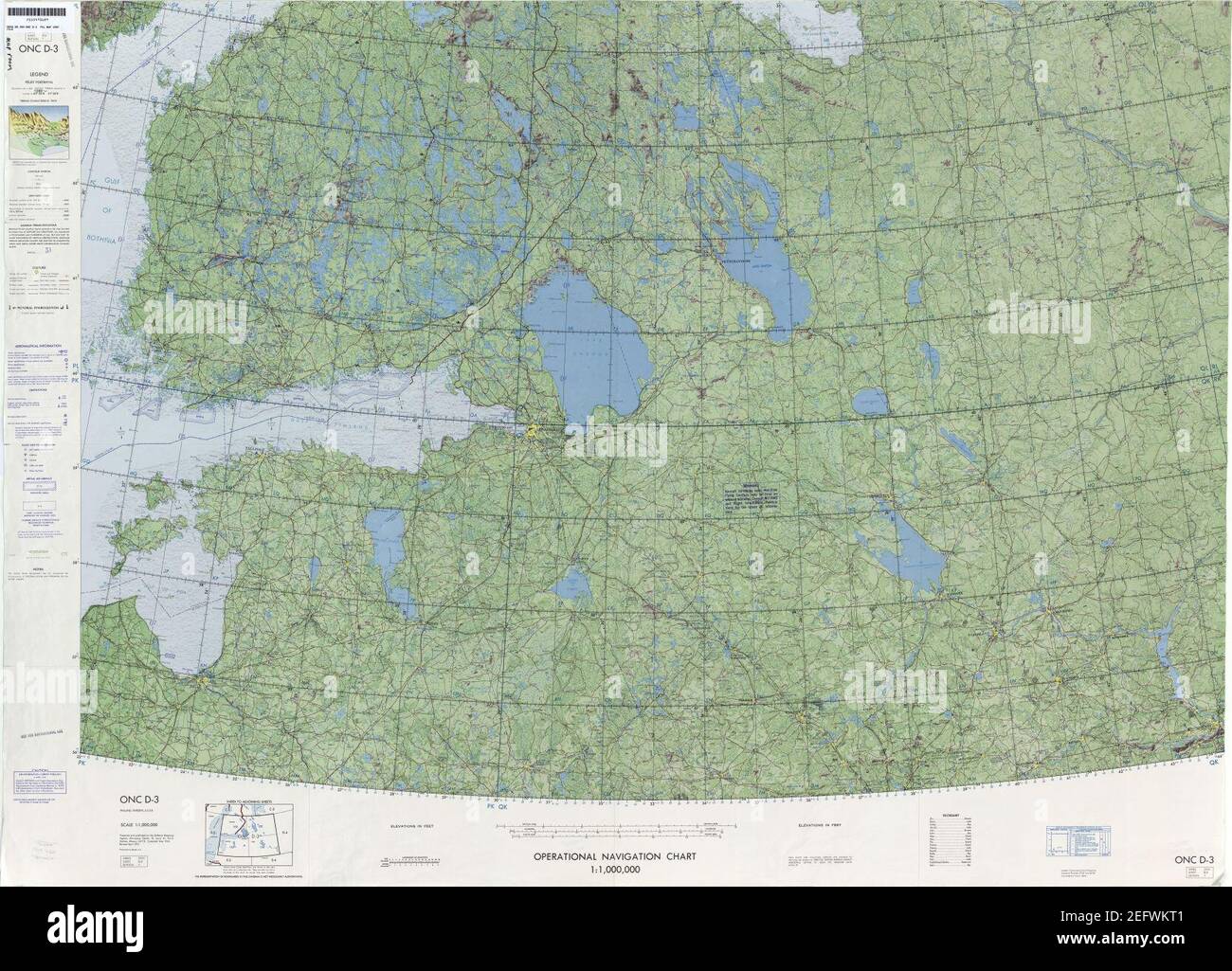 Operational Navigation Chart D-3, 7th edition Stock Photo - Alamy