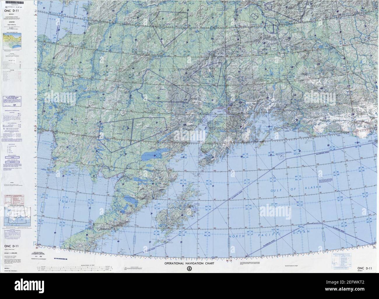 Operational Navigation Chart D-11, 5th edition Stock Photo - Alamy