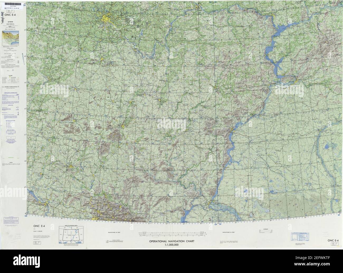 Operational Navigation Chart E-4, 2nd edition Stock Photo - Alamy