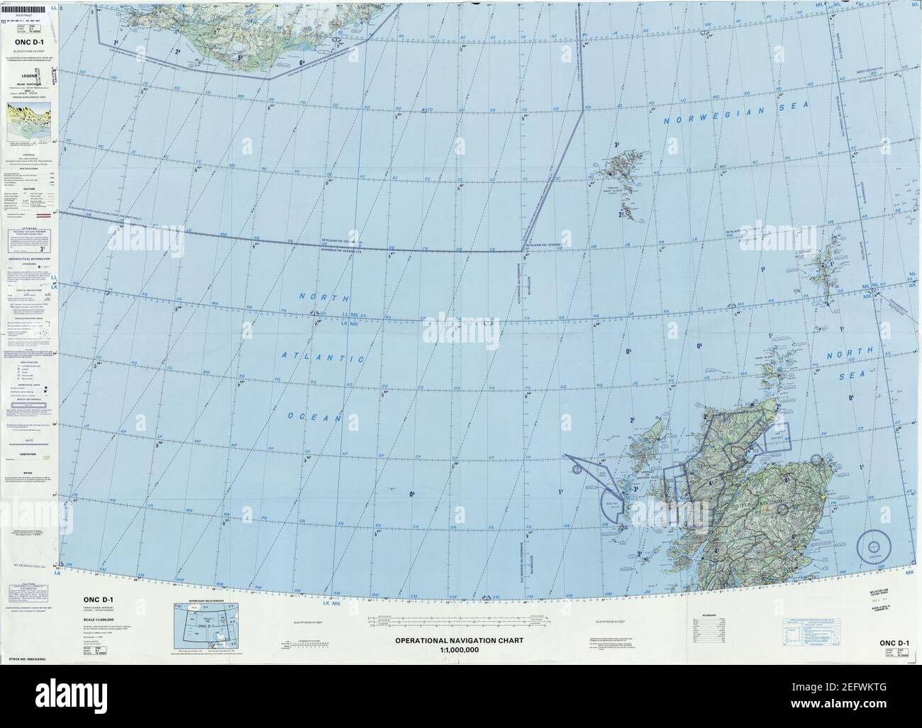 Operational Navigation Chart D-1, 10th edition Stock Photo - Alamy