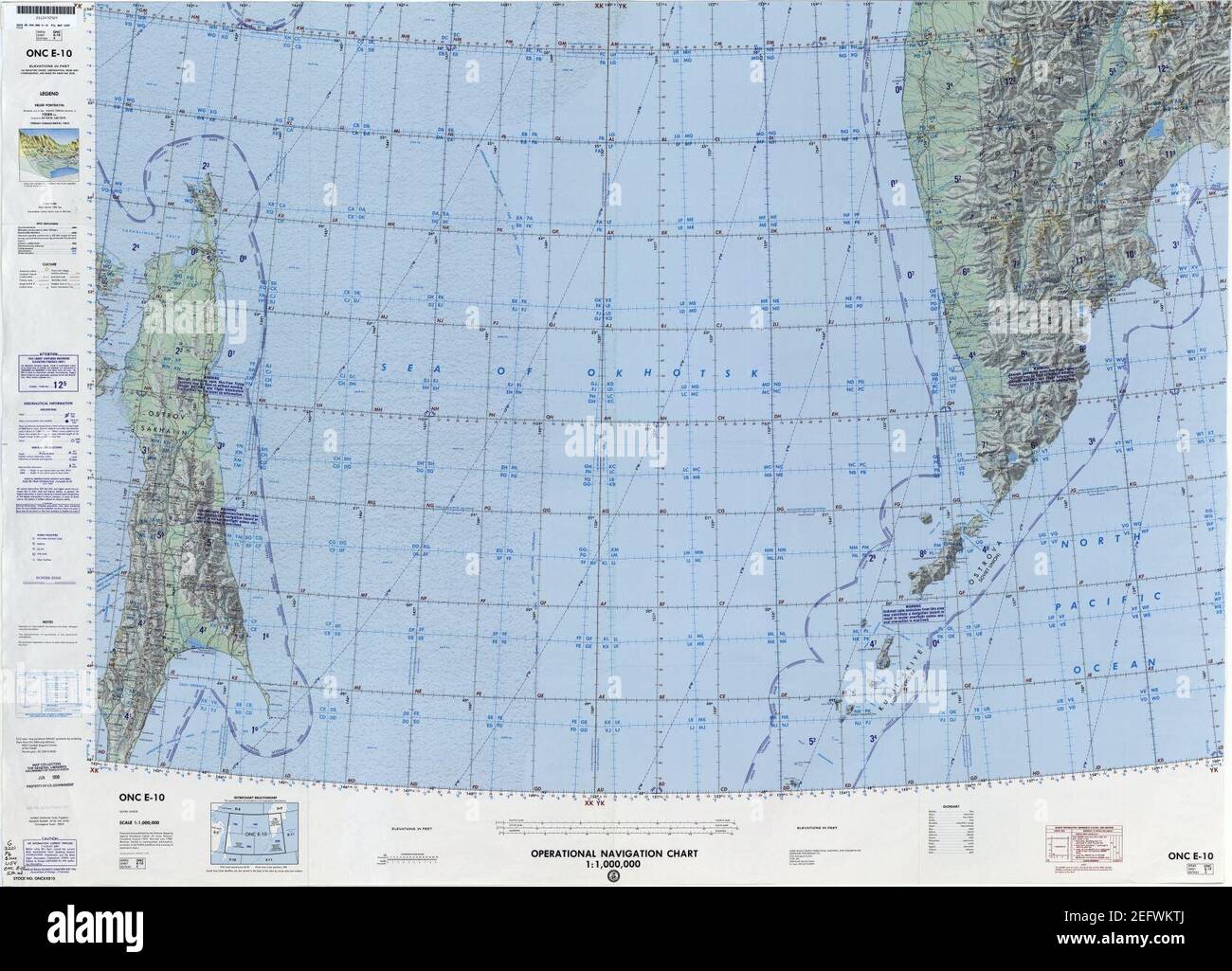 Operational Navigation Chart E-10, 5th edition Stock Photo - Alamy