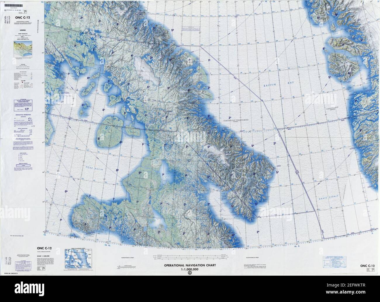 Operational Navigation Chart C-12, 4th edition Stock Photo - Alamy