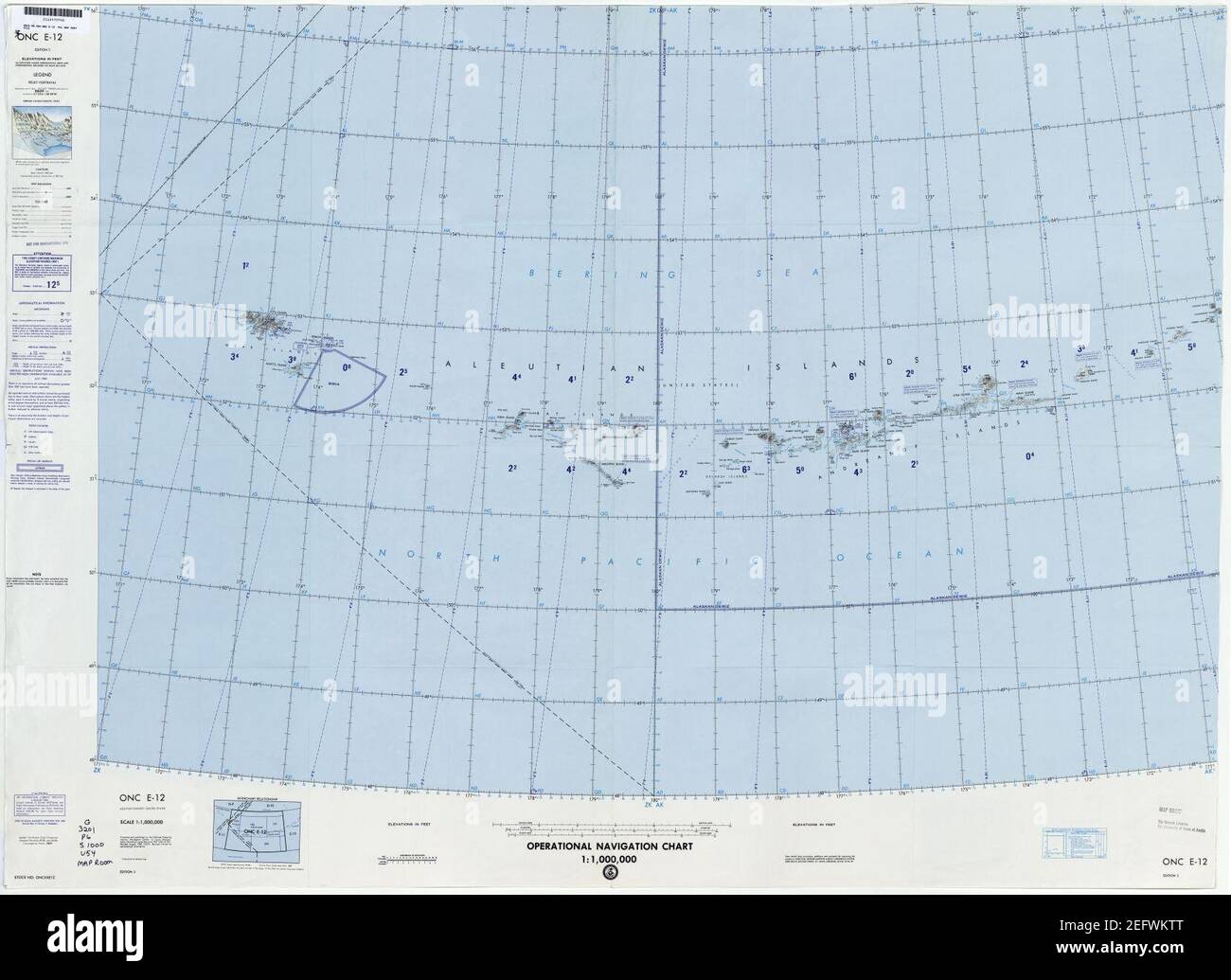 Operational Navigation Chart E-12, 3rd edition Stock Photo - Alamy