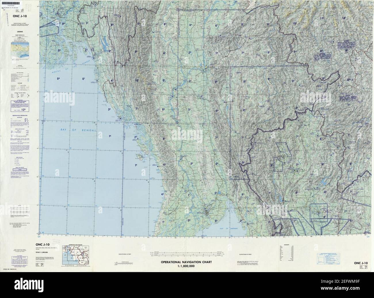 Operational Navigation Chart J-10, 10th edition Stock Photo - Alamy