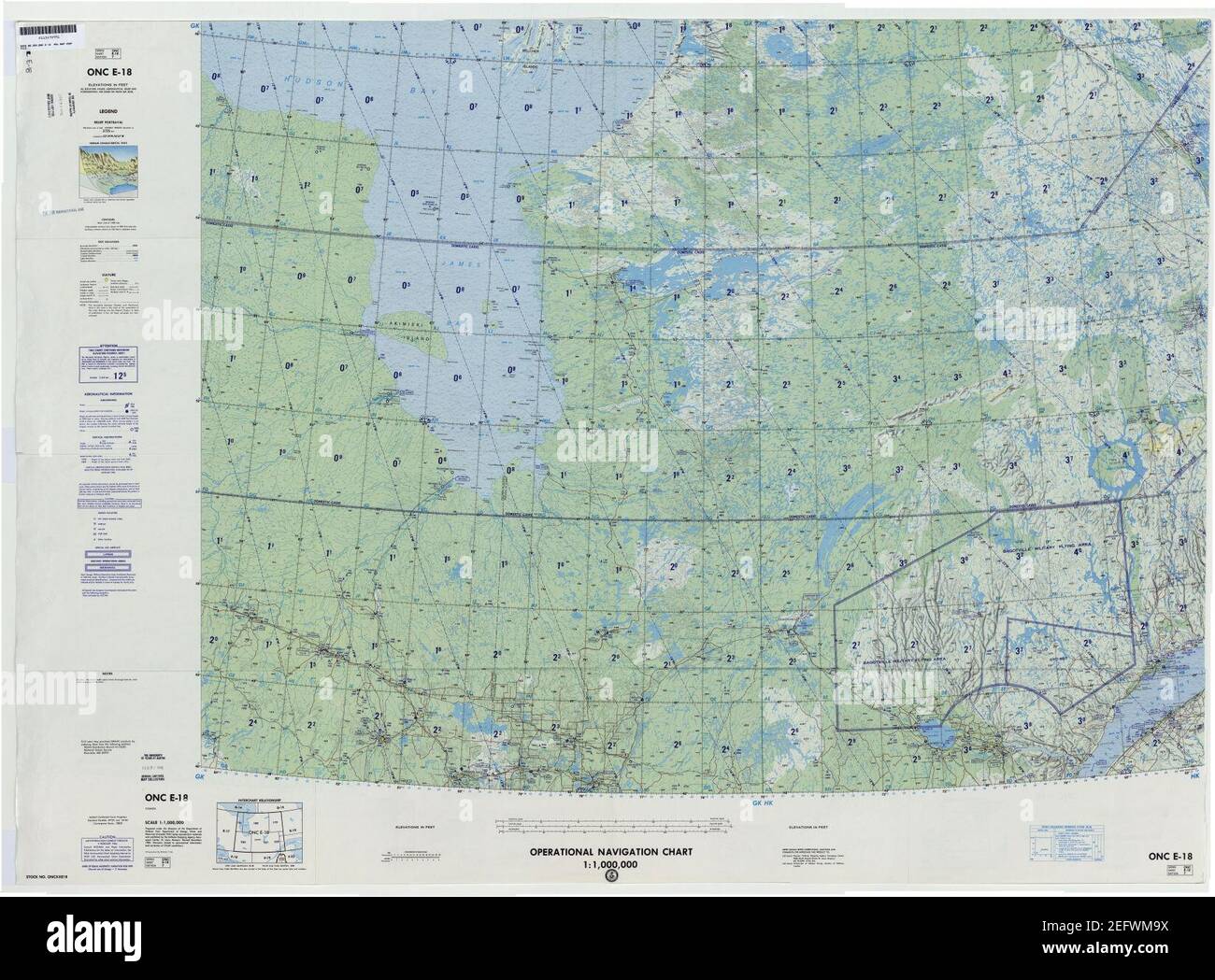 Operational Navigation Chart E-18, 7th edition Stock Photo - Alamy