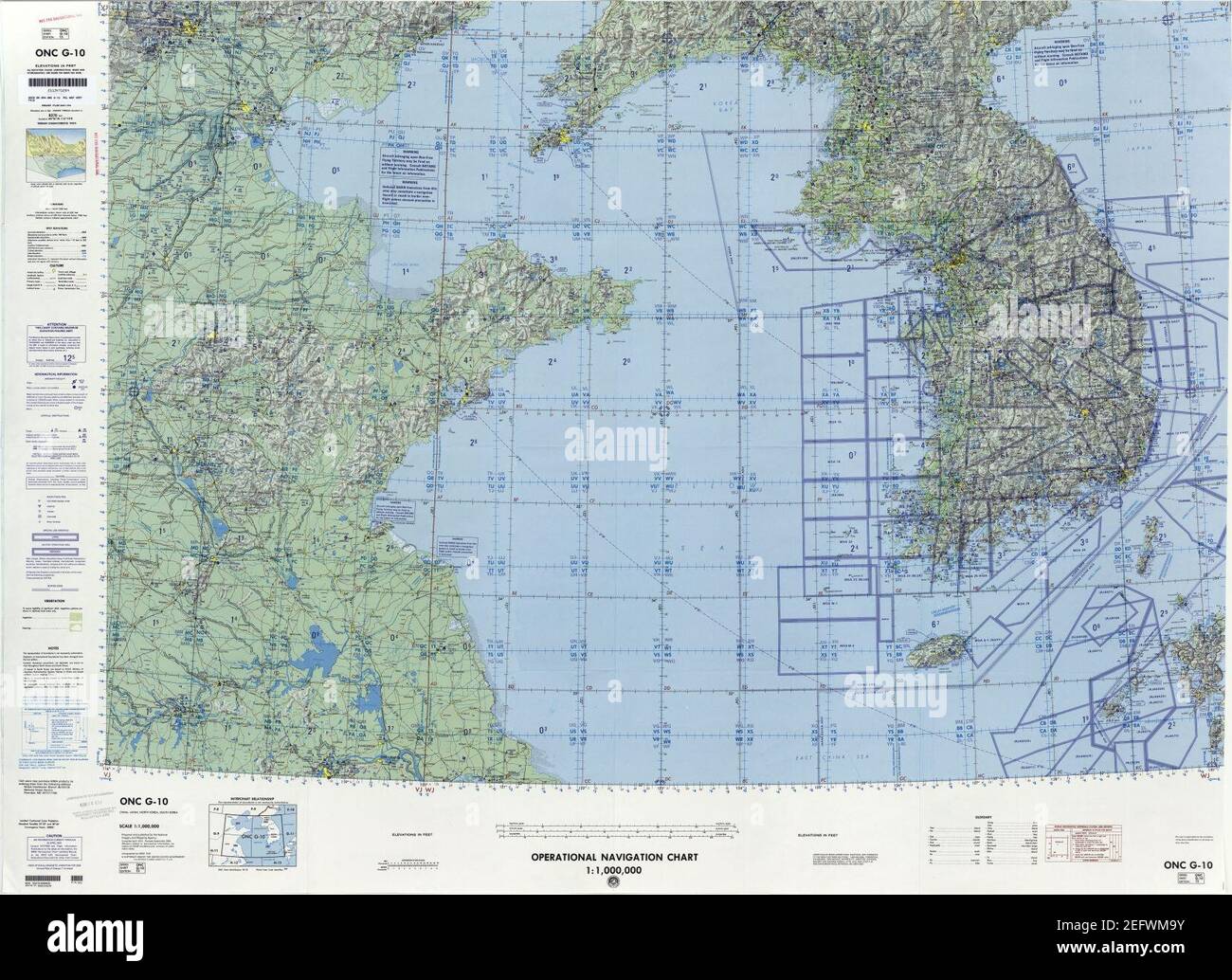 Operational Navigation Chart G-10, 13th edition Stock Photo - Alamy