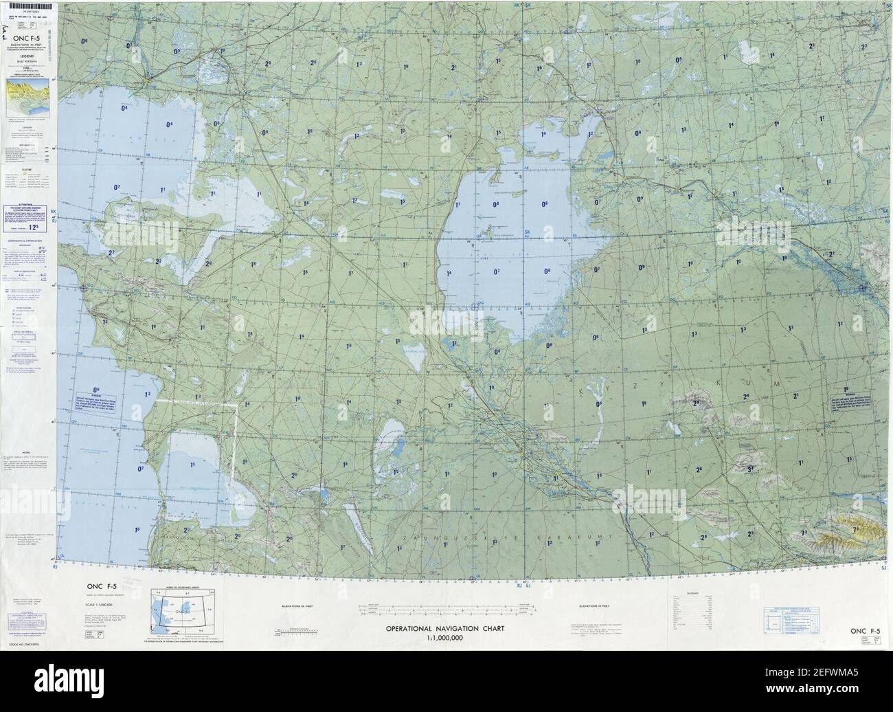 Operational Navigation Chart F-5, 6th edition Stock Photo - Alamy