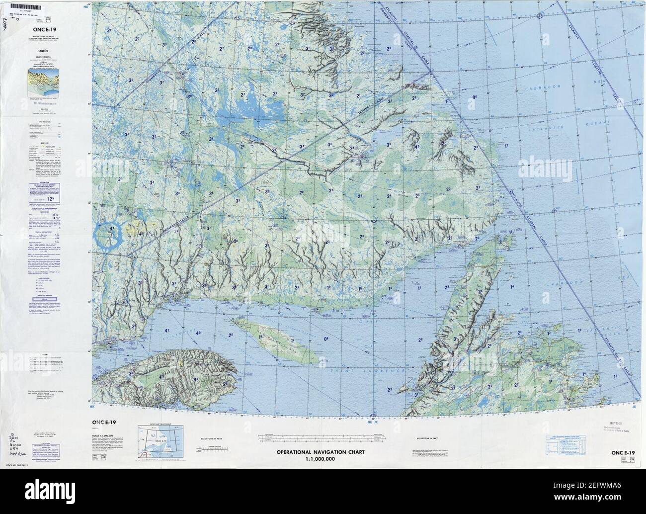 Operational Navigation Chart E-19, 6th edition Stock Photo - Alamy