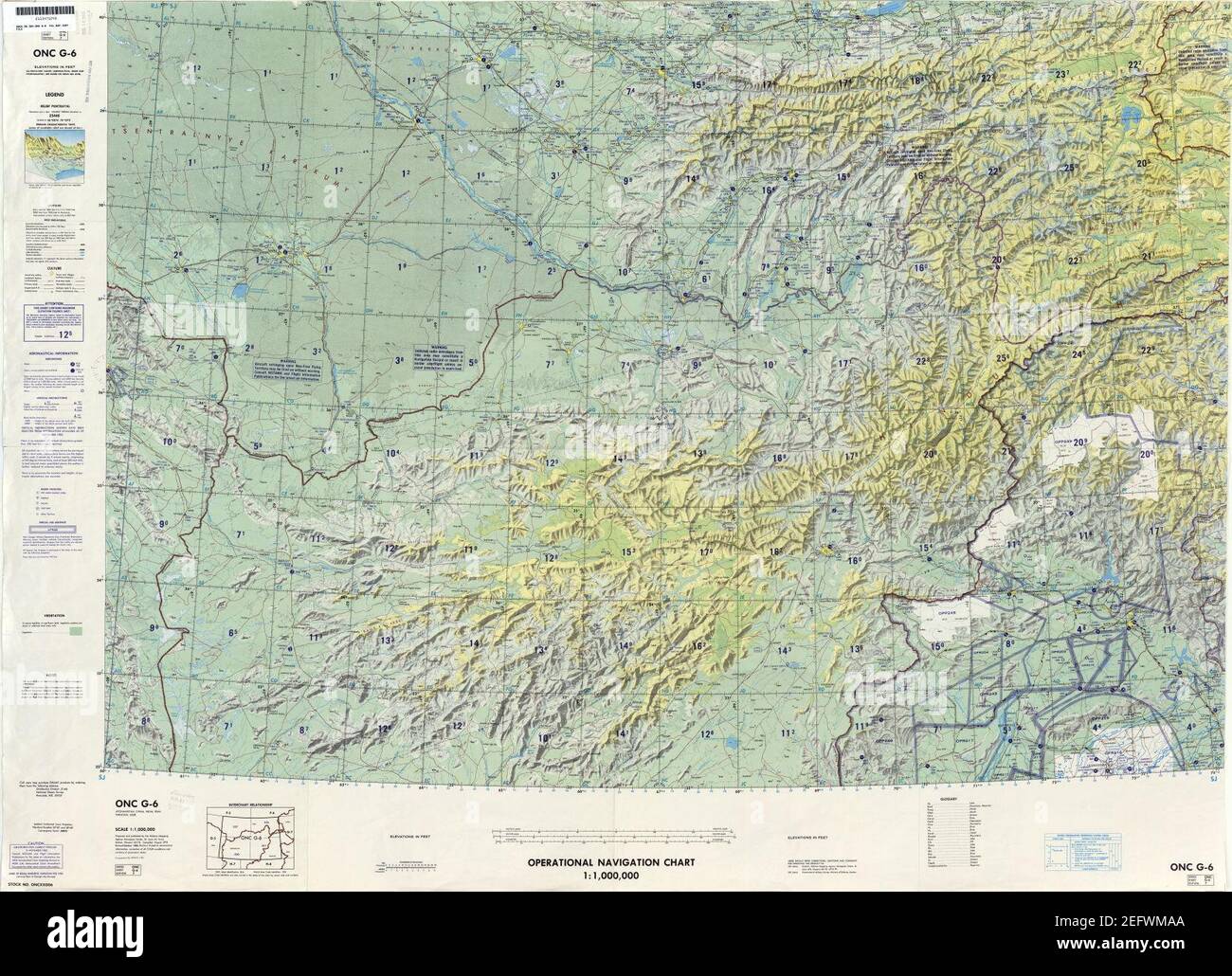 Operational Navigation Chart G-6, 7th edition Stock Photo - Alamy