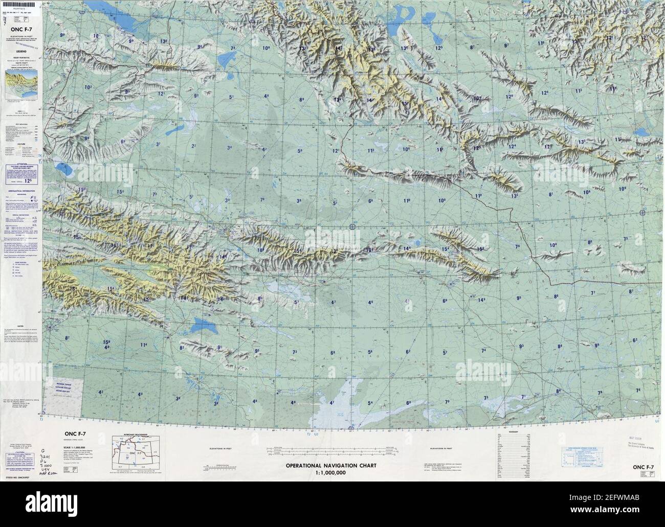Operational Navigation Chart F-7, 4th edition Stock Photo - Alamy