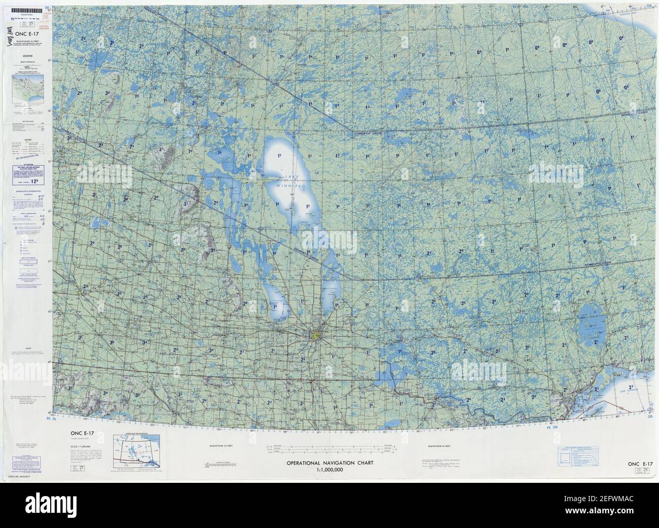 Operational Navigation Chart E-17, 11th edition Stock Photo - Alamy