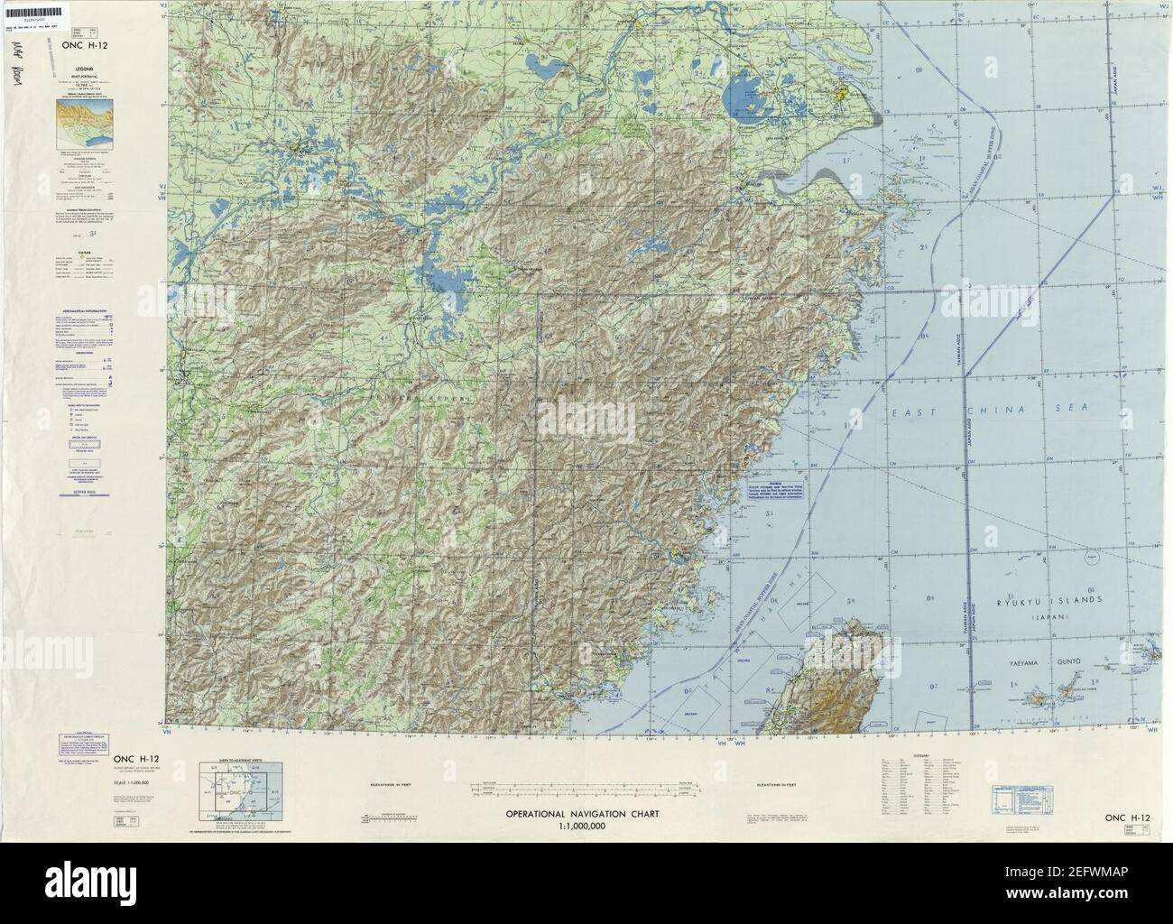 Operational Navigation Chart H-12, 5th edition Stock Photo - Alamy