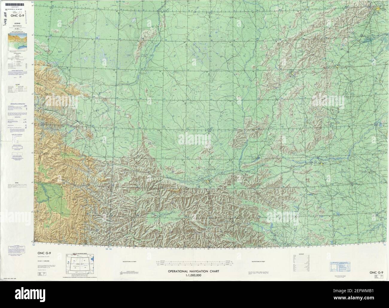 Operational Navigation Chart G-9, 4th edition Stock Photo - Alamy