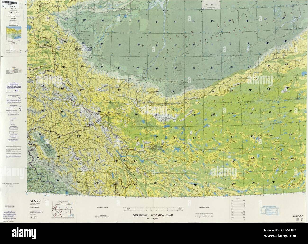 Operational Navigation Chart G-7, 6th edition Stock Photo - Alamy