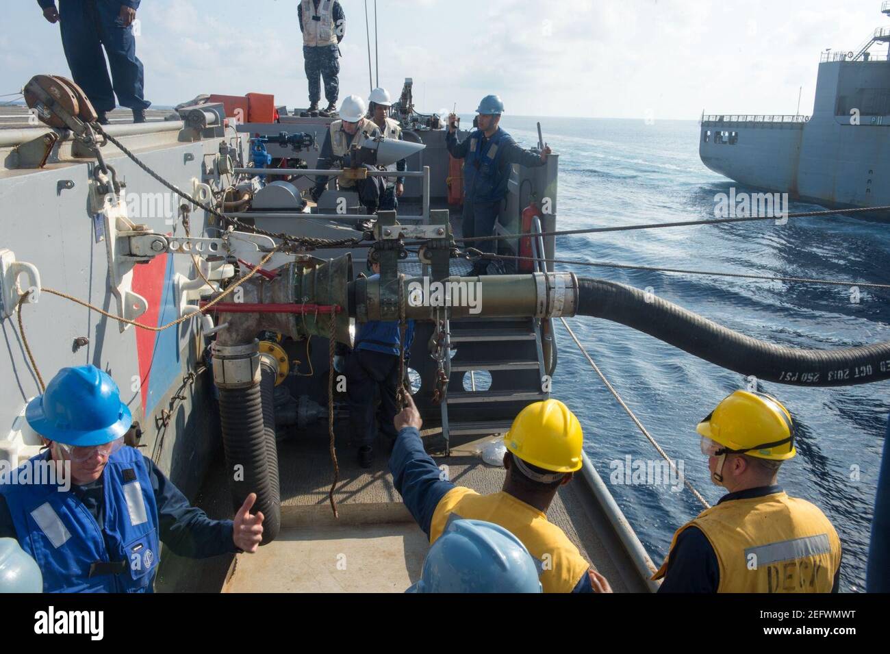 Operations aboard USS Denver support Cobra Gold 140210 Stock Photo - Alamy