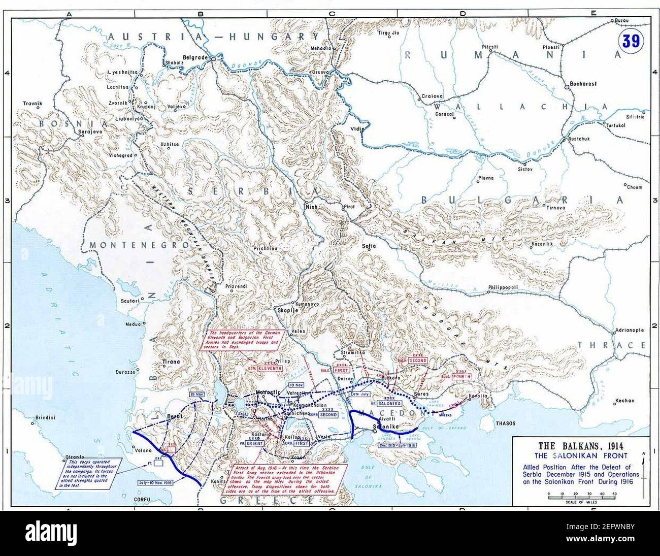 Operations at the border of Greece and Serbia during WW1 Stock Photo ...