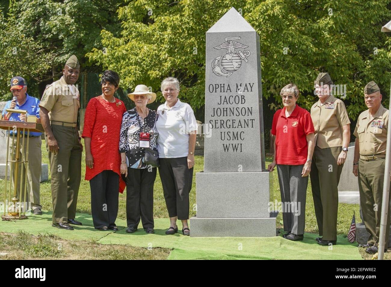 Opha May Johnson monument 29 August 2018 03 Stock Photo - Alamy