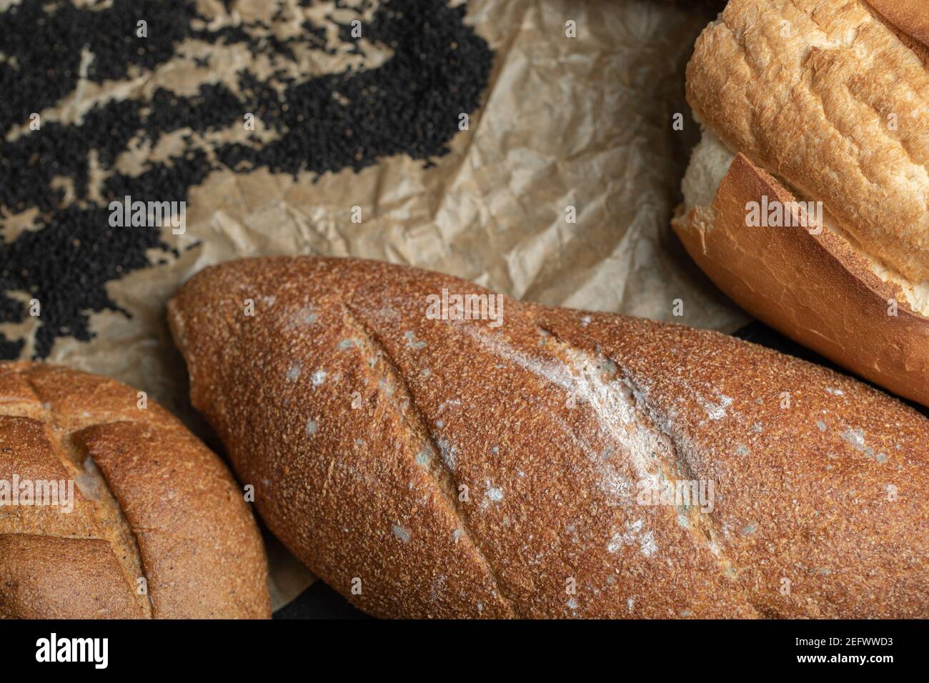 Different types of pastries on a parchment paper Stock Photo - Alamy