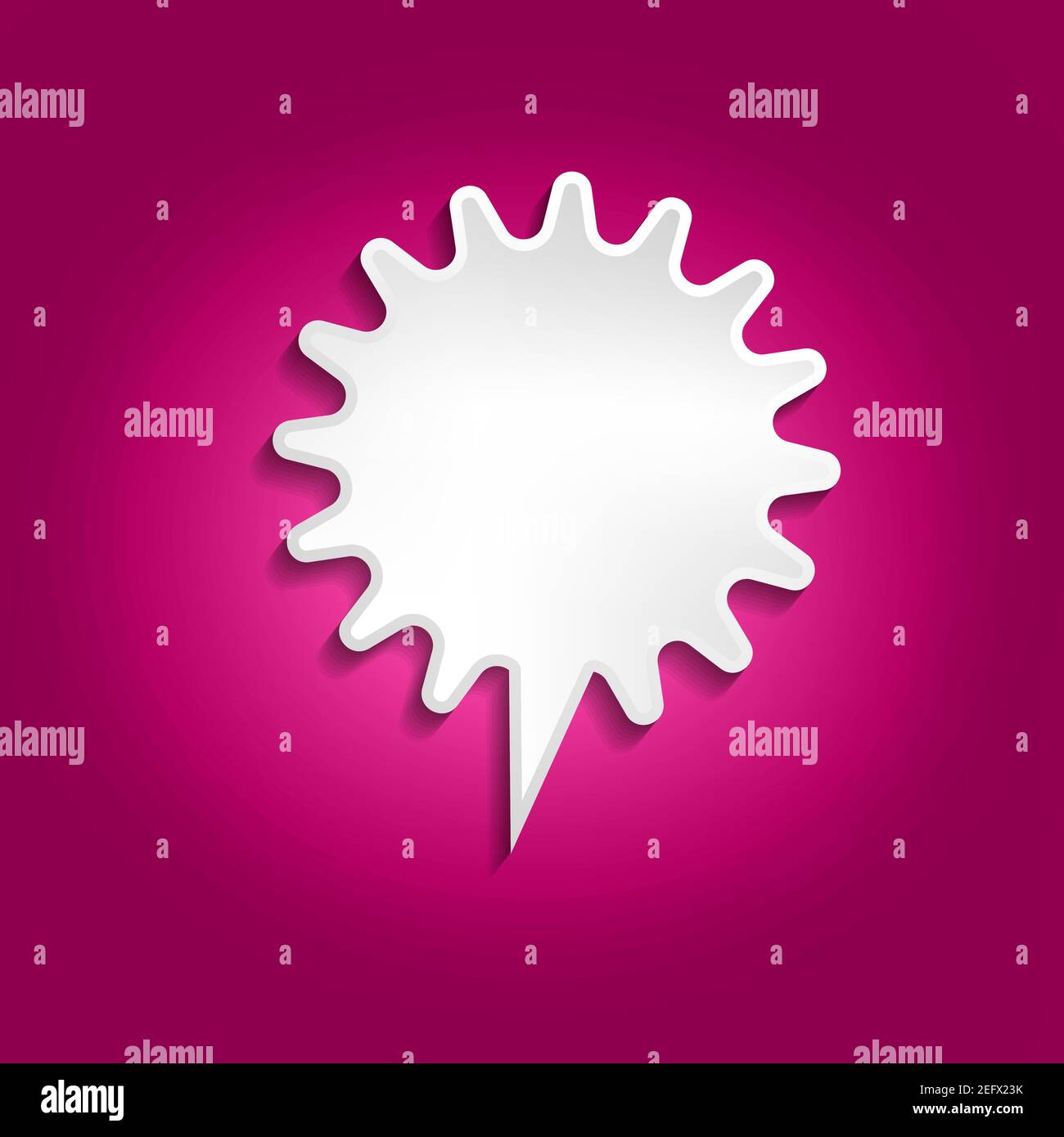 Vector comic speech bubble on color background. Isolated colorful ...