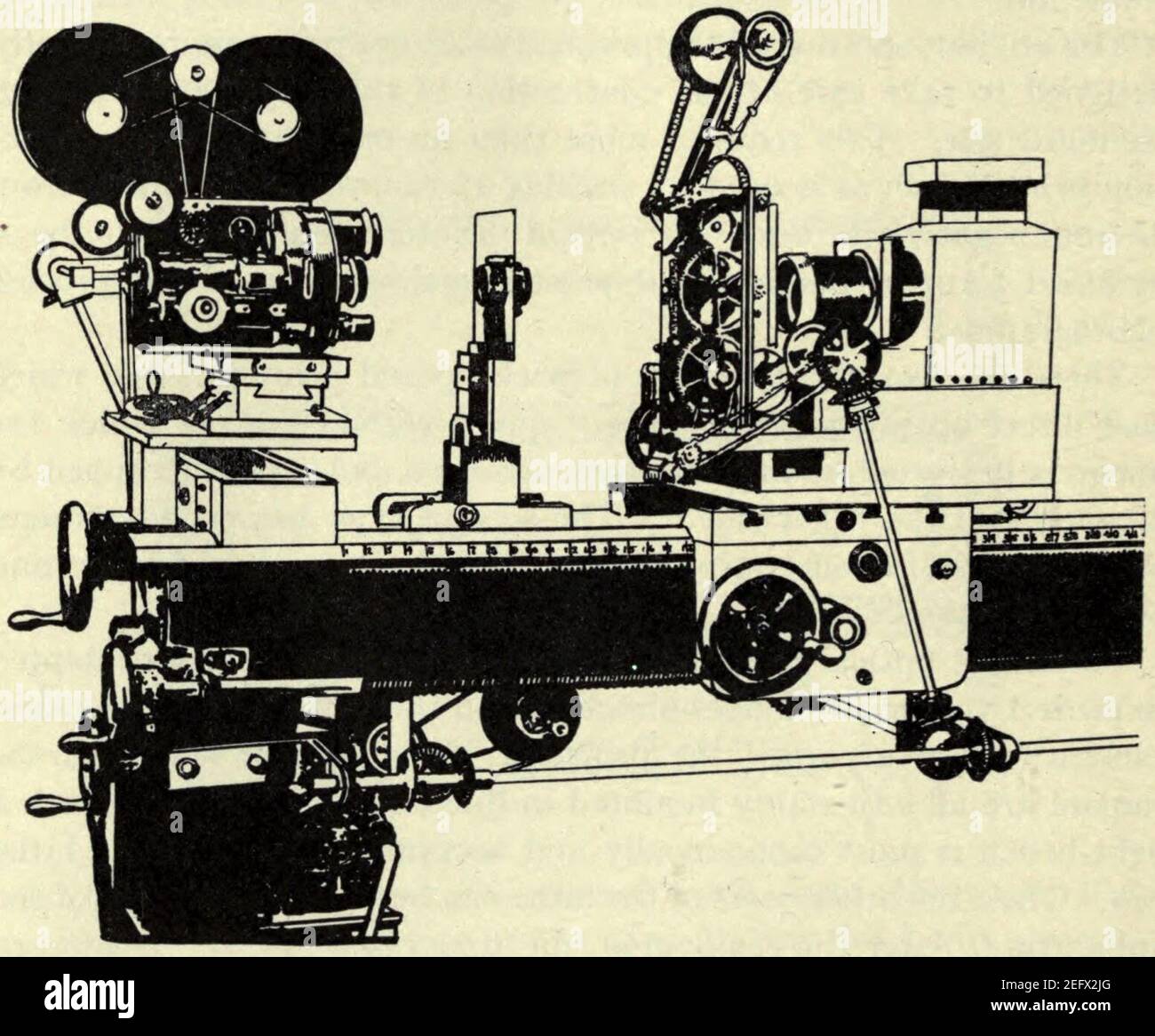 Optical printer for old and shrunken films, designed by Carl Louis ...